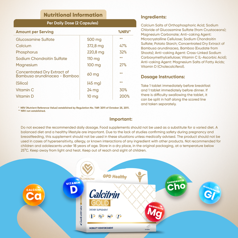 Calcitrin Gold Dietary Supplement, Mobility Support, 60 Tablets – GPD ...